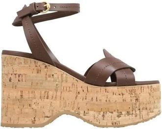 Gianvito Rossi Femme, Chaussures, Brun, Taille: 38 EU Platform Sandales