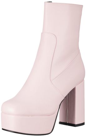 Lamoda Damen Making Moves Ankle Boot, Pink Pu, 41 EU