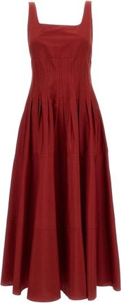 Max Mara Femme, Robes, Rouge, Taille: 40 FR Robe Popeline Sans Manches