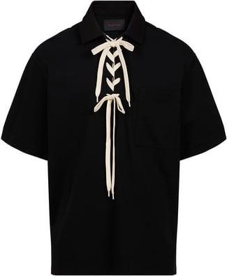 Simone Rocha Polo &agrave; liens en coton