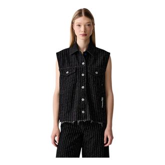 Karl Lagerfeld Denim Vest - - Jackets - Damen - Schwarzk - M