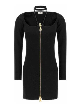 Elisabetta Franchi Robe Au Genou - Noir