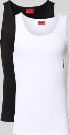 HUGO BOSS Tanktop mit Label-Print im 2er-Pack