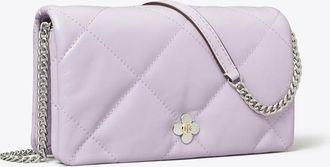 Tory Burch Damen Kira Diamond Quilt Clover Chain Wallet