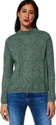 Street One Damen A302182 Strickpullover, Dark Clary Mint Melange, 42