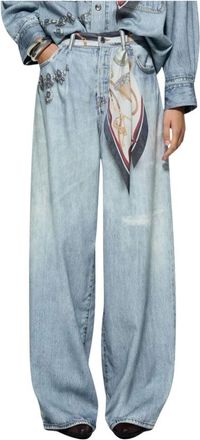 Liu Jo Jean large - Femme - Jeans - Bleu - Taille: 40 FR