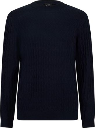A|X Armani Exchange Pullover f&uuml;r Herren, Texturierter Strick (Marine)