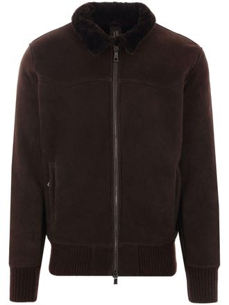 Giorgio Brato Jacke aus Faux Shearling - Braun