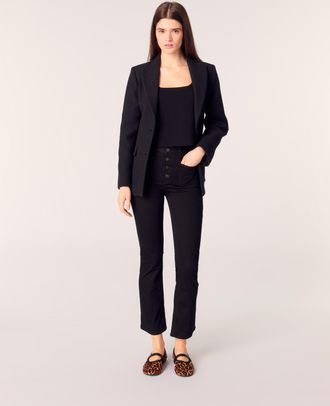 Maje Jean &Eacute;vas&eacute; - Noir - Maje