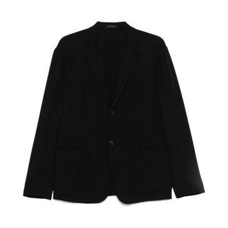 Giorgio Armani Schwarze Jacken mit vorderer Knopfleiste - - Jackets - Herren - Schwarzk - XL