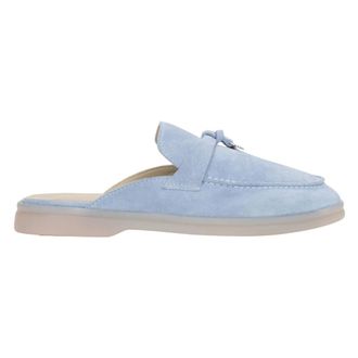 Estro & Luminara Femme, Chaussures, Bleu, Taille: 38 EU Mules Italiennes en Velours