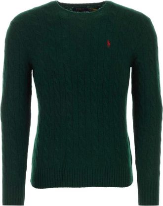 Polo Ralph Lauren Homme, Pulls, Vert, Taille: XL Pull Ras du Cou en Tricot Torsad&eacute;