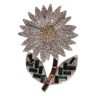 Max Mara Femme, Accessoires, Jaune, Taille: ONE Size Flower Brooch