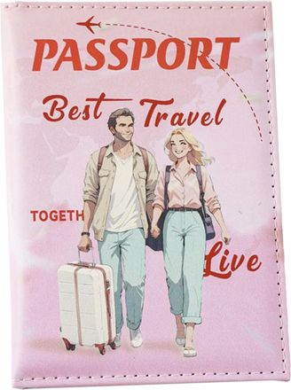 Generico Reisepassh&uuml;lle | Kartenhalter f&uuml;r Reisen, wasserdicht, Unisex, f&uuml;r Paare mit Kreditkartenaufbewahrung, Rosa, Dos personas, Siehe Beschreibung
