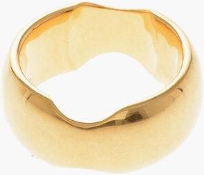 Balenciaga Gold Finished MAXI BAND 2-Finger Ring Gr&ouml;&szlig;e M