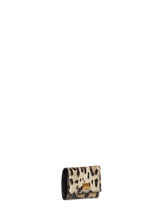 Dolce & Gabbana Womens Wallet Leopard-Print Dauphine Calf Leather Multicolour & Purses