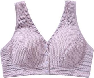Generic Soutien-gorge de sport en coton pour femme sans armatures, fermeture &agrave; lavant, soutien-gorge de sport sexy, beau soutien-gorge de sport respirant, sou