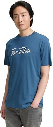 Tom Tailor 1047773 T-Shirt, 38224-Real Teal Blue, XXL Hommes