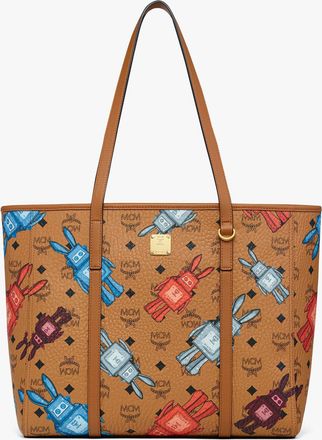 MCM Toni Shopper mit Reissverschluss oben in Rabot Visetos
