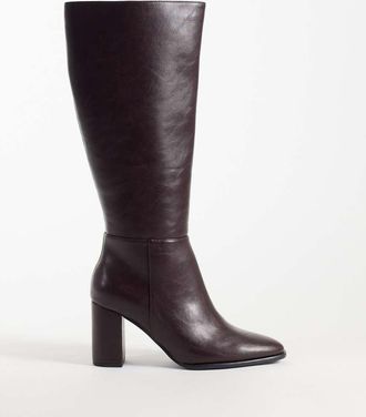New Look bottes &agrave; talons hauteur genou bordeaux-Rouge