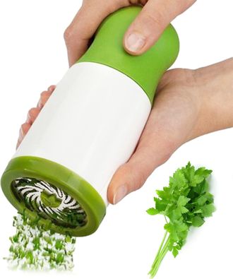 Generic Kr&auml;uterhacker - Fleischwolf, Kr&auml;uterschneider, Petersilienhacker | Gew&uuml;rzn Knoblauchn Koriandern, Koriander, Hackmesser, Edelstahlklingen, Zerkleinere