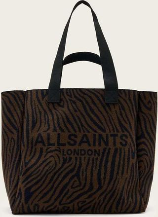AllSaints Allsaints - Izzy - Tote bag &agrave; z&eacute;brures - Marron-Noir