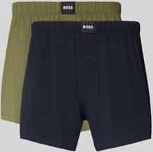 HUGO BOSS Regular Fit Boxershorts aus Baumwoll-Mix im 2er-Pack Modell 2P JERSEY BOXER