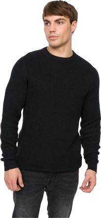 Crosshatch Jampster Sweatshirt f&uuml;r Herren, Rundhalsausschnitt, Jerseyware (Schwarz)