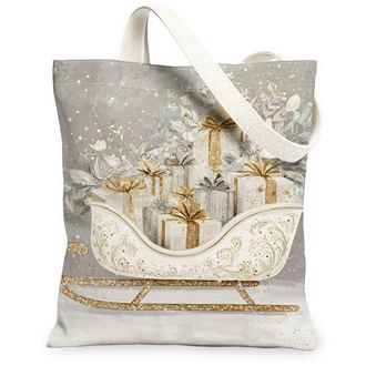 Generic Sacs fourre-tout en toile avec motif floral &eacute;l&eacute;gant, sacs d&eacute;picerie r&eacute;utilisables, vintage, lavables et l&eacute;gers, en toile pour voyage, plage, shopping,