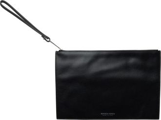 Bottega Veneta Homme, Sacs, Noir, Taille: ONE Size Pochette en cuir
