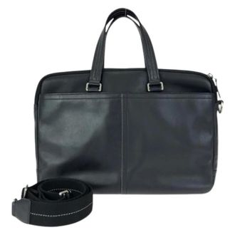Coach Pre-owned Sacoche 2 compartiments en cuir - Homme - Pre-owned - Noir - Taille: ONE Size