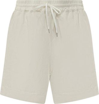 STUDIO NICHOLSON Femme, Shorts, Blanc, Taille: 34 FR Elastic Draw Shorts