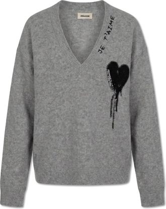 Zadig&Voltaire Femme, Pulls, Gris, Taille: 42 FR Mikyz Cashmere Sweater