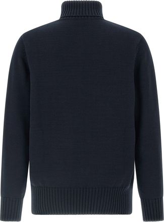 Givenchy Turtleneck Logo Embroidery Sweater - Navy