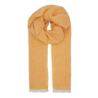 Gallo Gallo, unisex, Accessoires, Jaune, Taille: ONE Size Écharpe unisexe jaune en soie et lin avec couleur unie