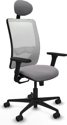 Piqueras y Crespo Hochwertiger Schreibtischstuhl Zulema mit 3D-Armlehnen, h&ouml;henverstellbarer Lendenwirbelst&uuml;tze und festem Kopfteil, ausgestattet mit 3 Positionen, Wei&szlig;