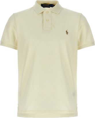 Polo Ralph Lauren Homme, Tops, Beige, Taille: XL Polo en piqu&eacute; de coton coupe slim