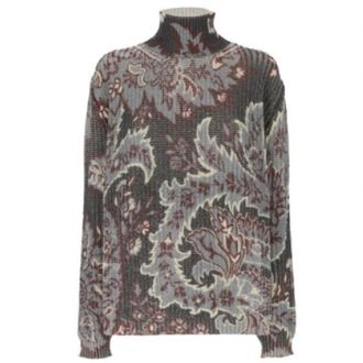 Etro Oversized Rollkragenpullover - - Knitwear - Damen - Mehrfarbig - S