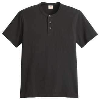 Levi's Mens SS HM Henley Shirt, Mineral Black, XL