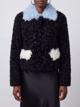 Marni Veste courte en shearling &agrave; col classique