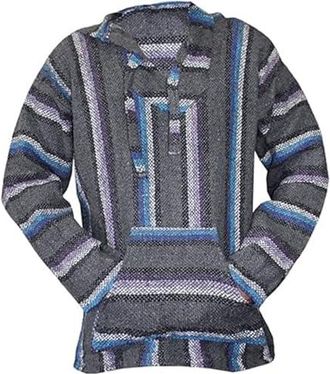 Generic Sweat &agrave; capuche confortable pour homme 2025 - Pull vintage &agrave; manches longues - Pull &agrave; capuche confortable - Pull graphique confortable - Coupe ample -