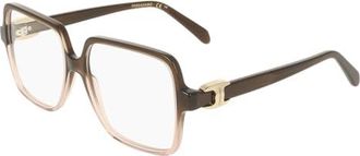 Ferragamo SF3058 234 Lunettes pour femme Transparent Marron Gradient 56/15/145