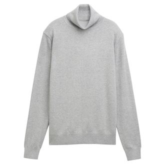 Tom Tailor Damen 1047675 Basic Rollkragenpullover, 21373-Medium Silver Grey Melange, XS