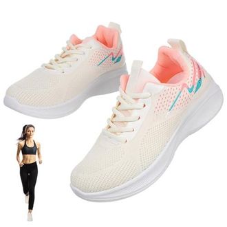 Frcolor Chaussures de Sport Femme Légères et Respirantes Baskets Tennis Mesh Antidérapant Sneakers Mode Adaptées Gym Course et Usage Quotidien