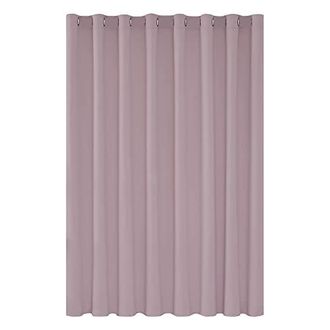 Deconovo Rideaux Occultants Isolant Thermique Anti Froid, 254x214 CM (Largeur x Hauteur), Rideaux pour Salon et Chambre, Design Moderne &agrave; Oeillets, Rose Clair,