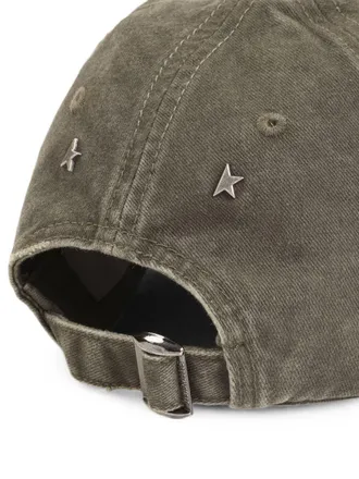 Golden Goose Logo-Embroidered Baseball Cap - Grey