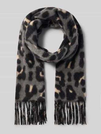 Kurt Beines Schal mit Fransen und Animal-Print