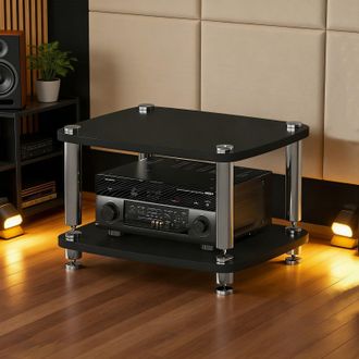 Generic HiFi Regal Audio-Rack, Druckerst&auml;nder, AV-Medienst&auml;nder mit sto&szlig;d&auml;mpfenden Fu&szlig;rasten, Audio-Rack-Tower, CD-Player-St&auml;nder for Zuhause/B&uuml;ro/Audio-Video