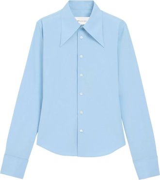 Ami Femme, Blouses et Chemises, Bleu, Taille: 34 FR Sharp Collar Adjusted Shirt