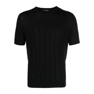 Lardini Rundhals-T-Shirt - - Knitwear - Herren - Schwarzk - 3XL